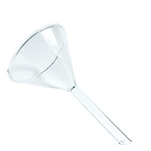 2pcs Glass Funnel Lab Glass Funnels 60mm Diameter,100mm Length Plain Stem Best for Laboratory