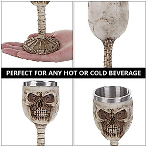 VOSAREA Halloween Skull Wine Goblet Cup Vintage Wine Glass Drinking Cup Water Mug Toasting Cup Kitchen Accessories