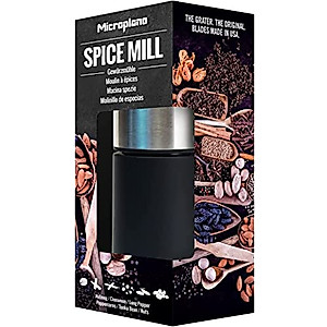 Microplane Manual Spice Mill - Cinnamon Grinder and Nutmeg Grater (Stainless Steel)