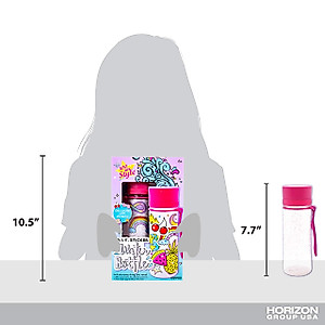 Just My Style Water Bottle by Horizon Group USA, Decorate, Style & Embellish Your Own BPA Free VSCO Water Bottle. Reusable Stickers, Gemstone & Instructions Included, Pink