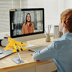 Taktik Alloy Planes Pull Back Airplane Aircraft Model Toys with Stealth Bombers and Fighter Planes Diecast Fighter Jets Gifts for Kids,Boys and Adults(Yellow)