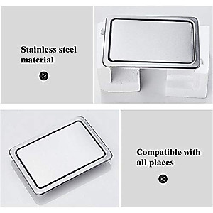Pearlead Simple Trash Grommet for Kitchen Countertop with Auto Cover Built-in Polished Stainless Steel Grommets 7.87"(20cm) Countertops Garbage Can Door Chute Hole Drawer