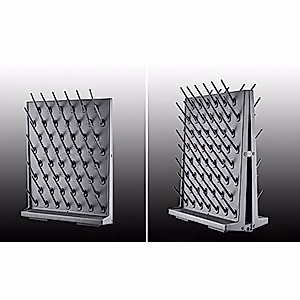 FSYD Black 52 Pegs Lab Supply Drying Rack, Pegboard Bench-top/Wall-Mount Laboratory Glassware 52 Detachable PegsLab Drying Draining Rack Cleaning Equipment