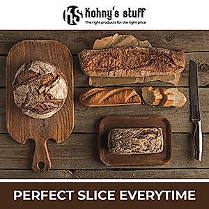 Serrated Bread Knife 8 Inch, Stainless Steel Blade Bread Slicing Knife with Ergonomic Handle, Sharp Knife Bread Cutter for Homemade Crusty and Soft Bread, Bagels, Cake