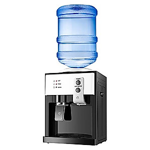 PIOJNYEN Hot and Cold Water Dispenser, Top Loading Water Cooler Dispenser 5 Gallon Countertop Water Cooler Dispenser, 3 Temperature Settings, Water Dispenser for 3 to 5 Gallon Bottles