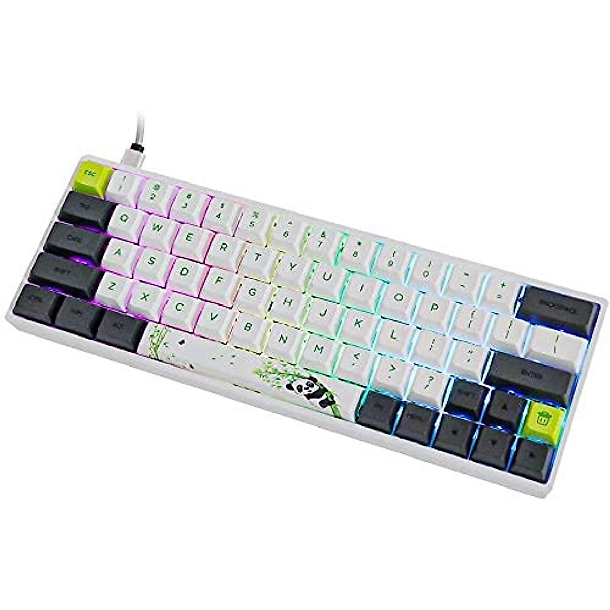 SKYLOONG Customized SK68S 68 Keys Mechanical Gaming Keyboard NKRO Type-C RGB Backlight PBT Keycaps Gateron Mechanical Switch Keyboard(Hot Swappable Red Switch)