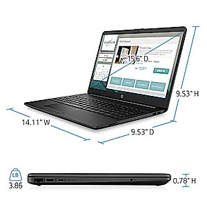 HP 2022 15.6" FHD Notebook Laptop Computer, Intel Celeron N4020 Processor, 16GB DDR4 RAM, 256GB SSD, 1-Year Office 365, Webcam, WiFi, RJ-45, Windows 10 Home in S Mode, Ipuzzl Type-C HUB