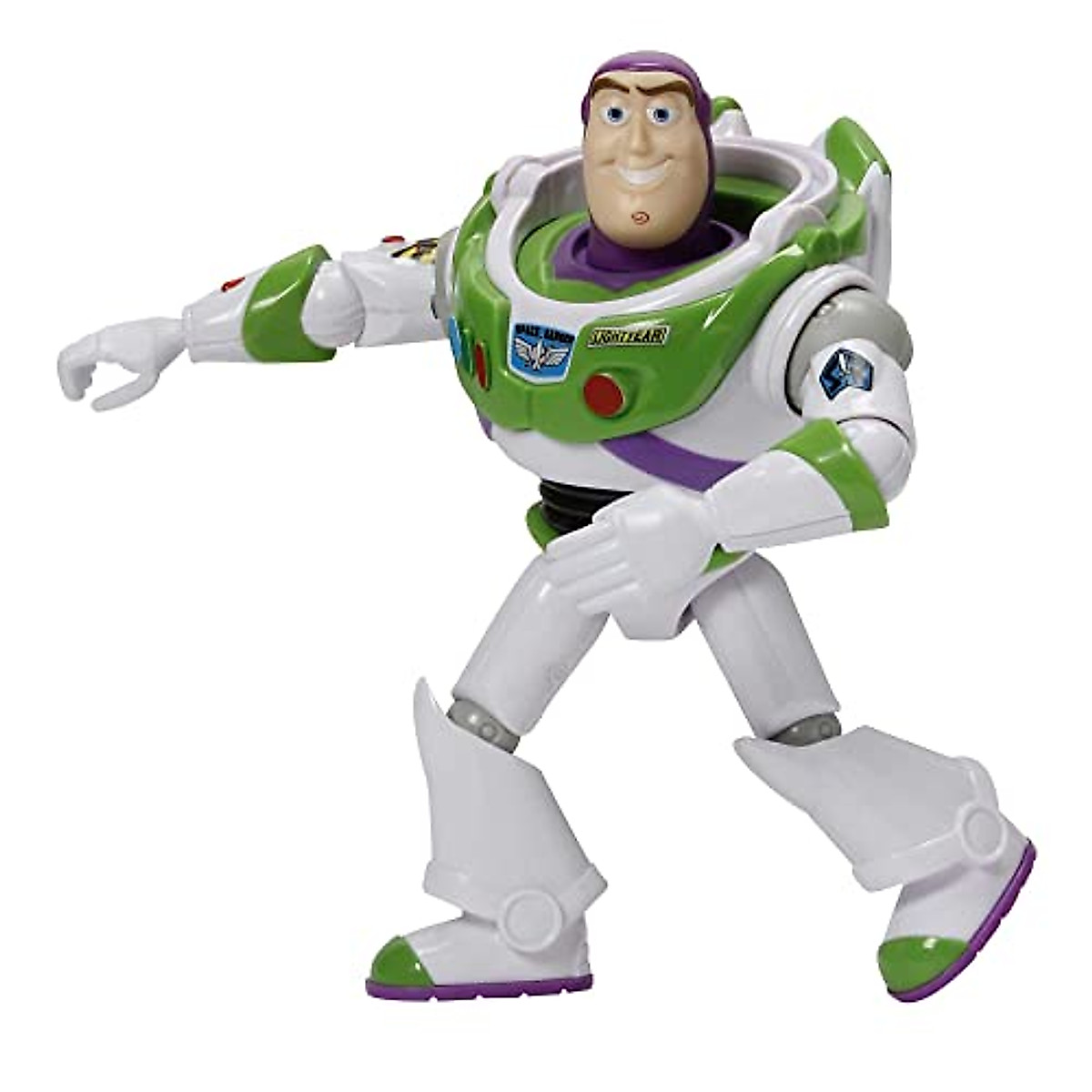 Mattel Disney Pixar Buzz Lightyear Action Figure, Posable Character in Signature Look, Collectible Toy, 7 Inch