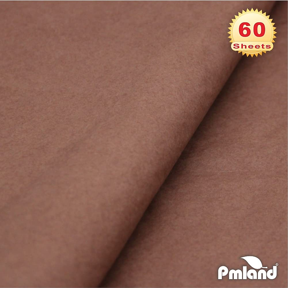 PMLAND Gift Wrapping Tissue Paper - Brown Color - 20 Inches x 26 Inches 60 Sheets