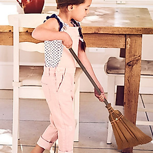 Cabilock Asian Straw Broom Thai Natural Flower Grass Broom Whisk Broom House Broom Retro Kid Sweeping Cleaning Broom for Home Kitchen Bedroom