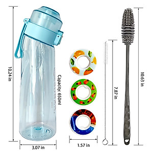 ECENUR Air Water Bottle,650 ml Drinking Bottle with Flavor Pods, Water Bottle Starter Set, Leak-proof Water Cup for Gym, Running, Outdoor, Sports Bike Water Bottle