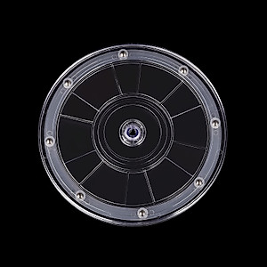 MECCANIXITY 8inch Rotating Swivel Stand with Steel Ball Bearings Lazy Susan Base Turntable for Kitchen Corner Cabinets, Clear Pack of 2