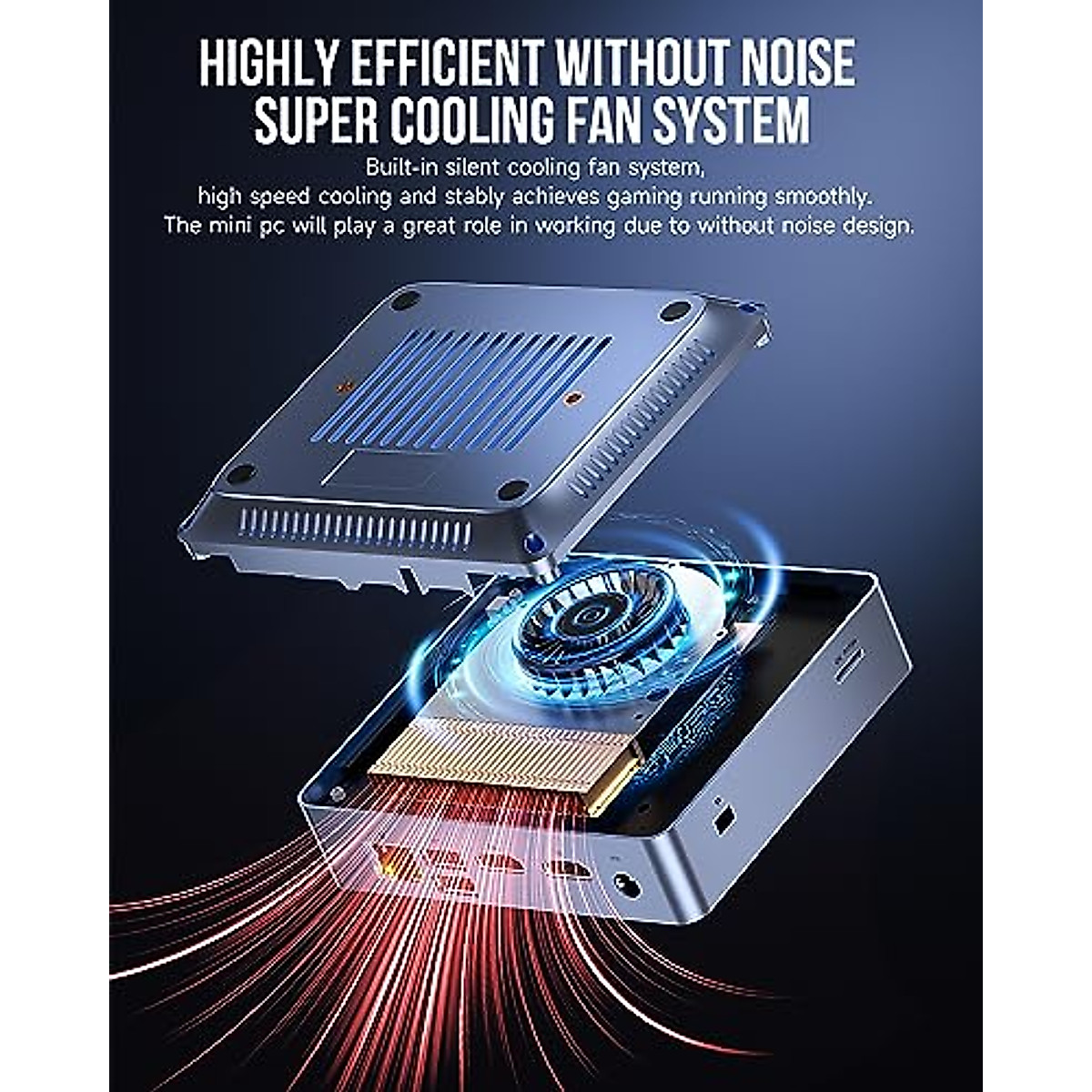 GMKtec Mini PC Windows11 Pro, AMD Ryzen 7 5800U(1.9-4.4GHz) Mini Desktop Computers, 16GB DDR4 512GB M.2 2282 PCIe SSD, Micro PC with Dual 4K@60Hz HDMI, WiFi 6E,BT5.2, Type-C for Gaming Business Home