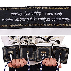 HalleluYAH Tallit Prayer Shawl from Israel - Lord’s Name Spelled on 4 Corners - XL 72x36 Inches