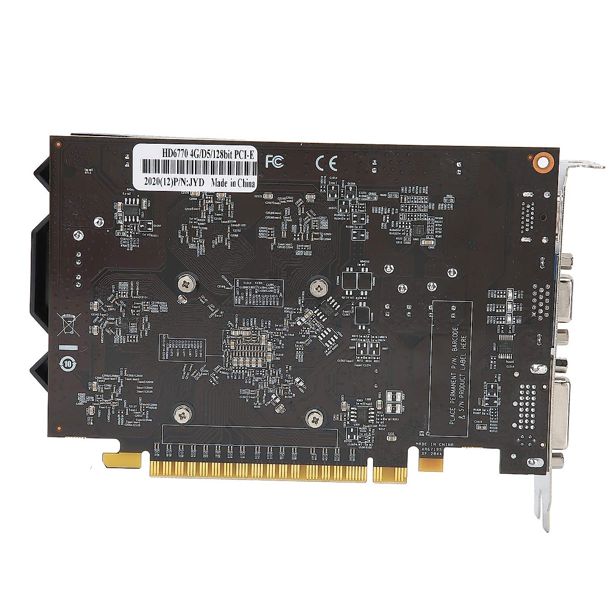 Computer Graphics Cards, 4GB Graphics Card, for AMD Graphics Card, GPU for Gaming PC, Low Noise and Quiet Work, HD6770 128Bit DDR5 650MHz