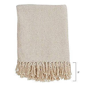 SARO LIFESTYLE Soft Cotton Diamond Weave Throw
