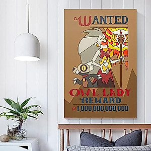 Anime Posters The Owl House Poster Game Cartoon Cool Poster Children's Bedroom Decor Canvas Wall Art Prints for Wall Decor Room Decor Bedroom Decor Gifts 16x24inch(40x60cm) Unframe-style
