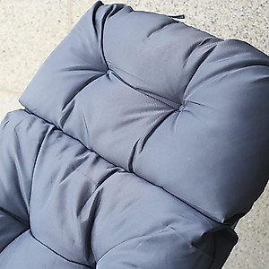 RUYICZB Outdoor High Back Chair Cushion, Sunscreen Waterproof and Fade-Resistant Rocking Chair Cushion with Ties for Adirondack, Resistant Durable Thicken Soft Patio Chair Pads for Garden,Dark Green