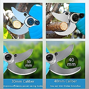 Vrseis Electric Pruning Shears for Garden Lithium Battery Powered Secateur 40mm/1.57 Inch Tree Branch Cutters Cordless Pruning Shears with Toolbox (Size : 4.0 Cordless 1 Battery)
