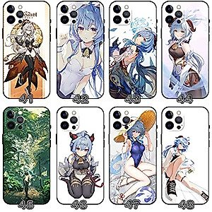 RegisBox Ganyu Phone Case Cute Ganyu Waifu Fanart Anime Girls Liyue Qixing Adeptus Multicolor