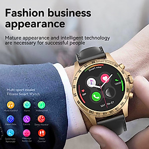 Smart Watches for Men Women,Activing Fitness Tracker with Blood Oxygen Saturation&Heart Rate Monitor,1.28 inch Full Touch Screen,IP68 Waterproof Smart Watch for Android iOS Phones (Gold)