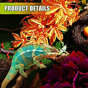 6 Pieces Reptile Plants Artificial Reptiles Terrarium Leaves Plastic Hanging Terrarium Plants Plastic Reptile Habitats Plant Decorations with Suction Cups for Hermit Crab Lizards Geckos Snake