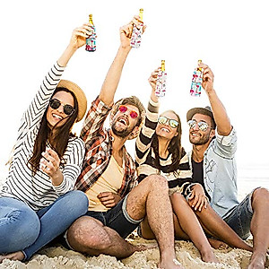 Skinny Can Cooler [ 2 Pack ] Slim Can Cooler for Slim Beer & Hard Seltzer, Skinny Beer Cans Coolie Skinny Insulators, Can Cooler Sleeve Flamingo