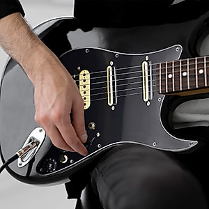 Colaxi Guitar Pickup Replacement Sturdy Easy Installation Loaded Prewired Pickup Pickguard Practical White Durable for Electric Guitar Parts, Black with Switch