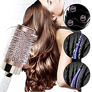 Aozzy Round Brush Set with Boar Bristle Curved Vented Hairbrush for Styling, Drying, and Healthier, Shinier Hair
