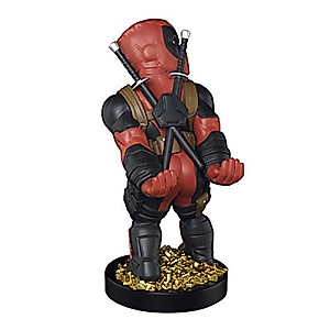 Exquisite Gaming Cable Guy: Phone/Controller Holder & Cable Guys - Marvel Deadpool Rear View Charging Phone and Controller Holder - Electronic Games, Red