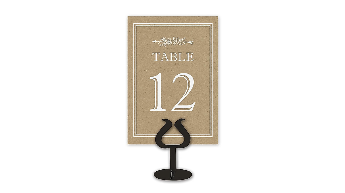 Rustic Kraft Table Numbers for Parties | 1-25 Double-Sided