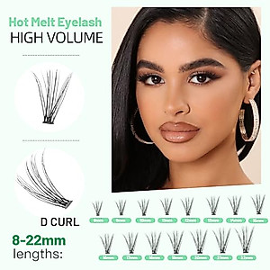 Bodermincer Grafting False Eyelashes 20D Soft 0.07 C Curl Lash Clusters Lash Extension Kit Individual Eyelashes Silk False Eye Lashes Extensions (14mm)