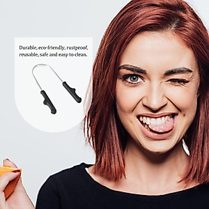 2 Sets Stainless Steel Scraper Medical Grade Reusable Cleaning Tool with Storage Case for Women Adults Kid Men (Black)