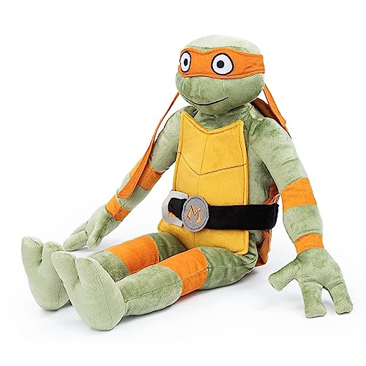 Nickelodeon Teenage Mutant Ninja Turtles Michaelangelo Plush Pillow Buddy - Super Soft Stuffed Character Pillow - Polyester Microfiber, 26 Inches