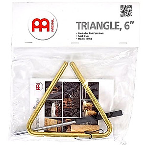 Meinl Percussion TRI15B 6-Inch Solid Brass Triangle with Metal Beater