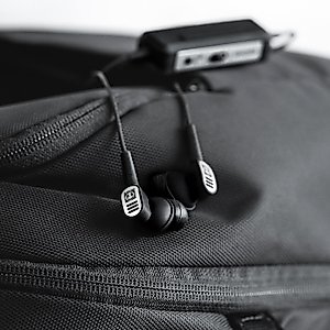 Koss QZ Buds in-Ear Active Noise Cancelling Earbuds, in-Line Microphone and Touch Remote Control, Monitor Mode, Carry Case Included, Wired with 3.5mm Plug, Black