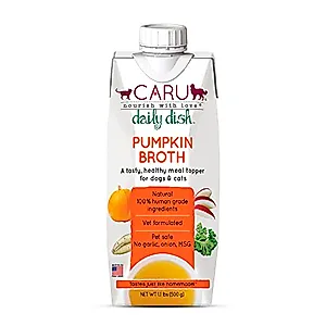 CARU - Daily Dish Pumpkin Broth Meal Topper for Dogs & Cats - Savory Pour-Over Broth - 1.1 lbs.