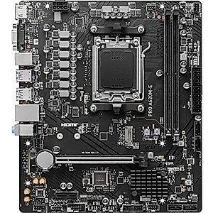 MSI PRO A620M-E ProSeries Motherboard (AMD AM5, DDR5, PCIe 4.0, SATA 6Gb/s, M.2, USB 3.2 Gen 1, Gbps LAN, DVI/HDMI, mATX)