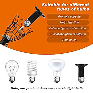 2 Pcs Heat Lamp Stand Flexible Clamp Lamp Fixture Adjustable Heating Reptile Lamp Stand 360 Degree Reptile Light Lamp Holder with Clip for Aquarium, Aquatic, Chicken, Bulb Not Included