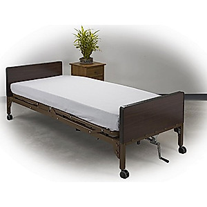 Fitted Hospital Bed Sheet, Twin Extra-Long 36"X80"X10" Soft and Comfy 100% Cotton Twin XL by Crescent Bedding (Twin XL, White)