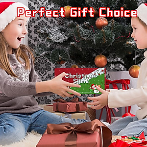 3 Pack Christmas Butter Slime Kit for Kids, Slime Kit for Girls & Boys, with Santa, Xmas Tree, Snowman, Party Favors & Putty Fun