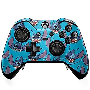 Skinit Decal Gaming Skin Compatible with Xbox One Elite Controller - Officially Licensed Disney Lilo and Stitch Face Expression Pattern Design