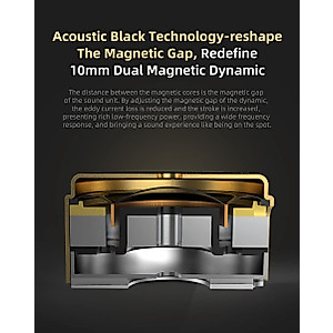 keephifi KZ ZSN Pro X Wired Ear Buds with Microphone,1BA+1DD Hybrid IEM Earphones Earbuds Punchy Bass,Comfortable Wearing, Detachable Cable for Audiophiles Musicians Singers Drummers(Gold,with Mic)