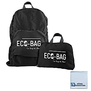 Packable Foldable Ultralight Lightweight Travel Camping Hiking Outdoor Sports Waterproof Backpack Daypack Black