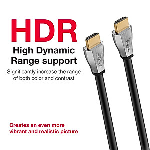 Rocketfish 4K UltraHD/HDR in-Wall Rated HDMI Cable - HDMI Cable Supports 4k Ultra HD & Dolby Atmos - Premium Cable for HDR & Quality Audio - Premium & Durable Black HDMI Cable - 1.5'