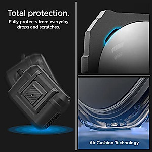Spigen Lock Fit Designed for AirPods Pro 2nd Generation Case (USB-C/Lightening Cable) with Secure Lock Clip - Black