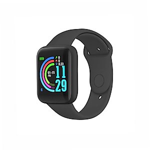 Smart Watch 1.44inch Touch Screen Fitness Watch Waterproof Heart Rate Sports Pedometer, Fitness Sport Watch,Waterproof Watch,Blood Pressure Watch, Black