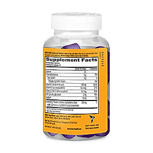 Airborne Elderberry + Zinc & Vitamin C Gummies For Adults, Immune Support Vitamin D & Zinc Gummies With Powerful Antioxidant Vitamins C D & E - 50 Gummies, Elderberry Flavor