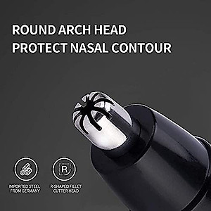 Electric Ear Neck Nose Hair Trimmer Eyebrow Trimmer Implement Shaver Clipper Shaver Man Woman Clean Trimer Razor Remover Kit IPX7 Waterproof Dual Edge Blades for Easy Cleansing (BLACK)