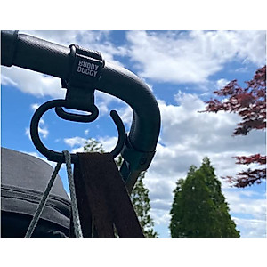 Nonslip Stroller Hook for Hanging Diaper Bags, Purse, Shopping on Strollers buddyduggy